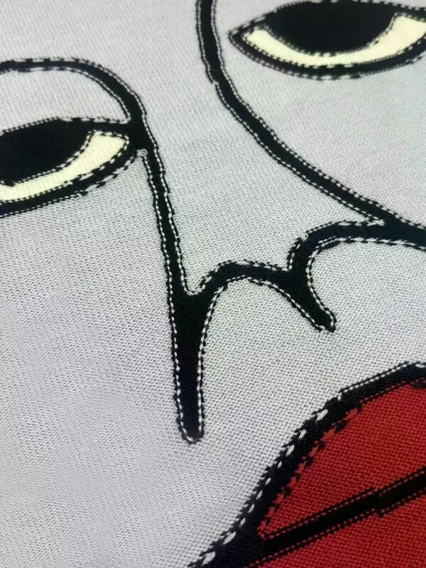 HACULLA. Face-print Frayed Jumper