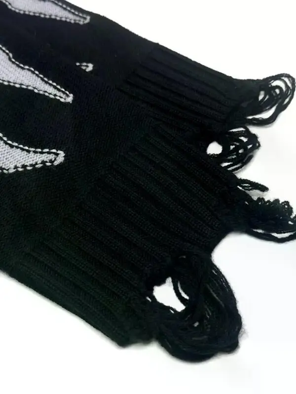HACULLA. Face-print Frayed Jumper
