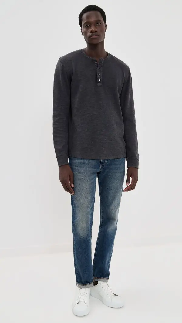 Rails Soto Henley - Washed Black