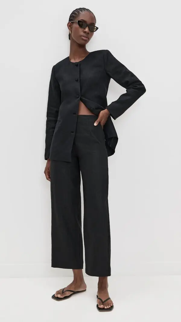 Posse Noelle Wide Leg Linen Pants