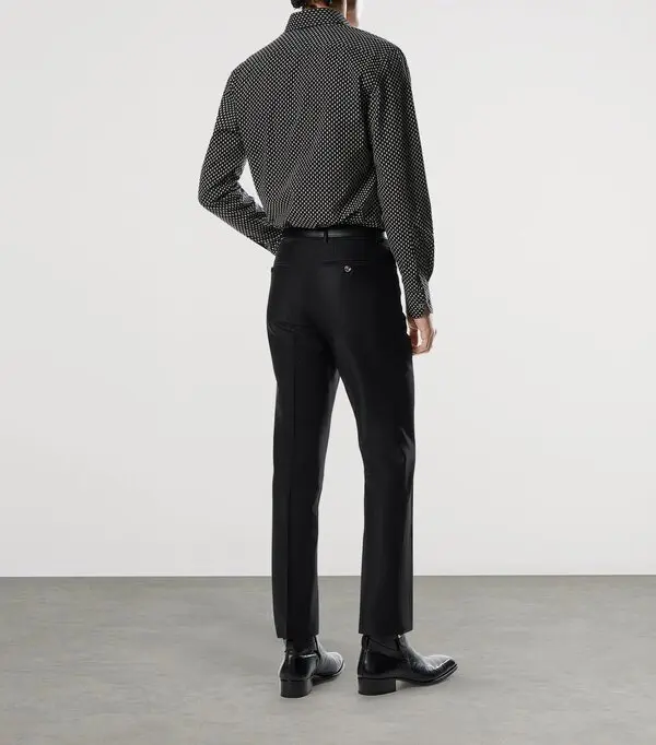 TOM FORD Cotton Voile Micro Pois Shirt - Black