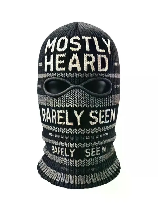 MOSTLY HEARD RARELY SEEN Logo-intarsia Ski Mask