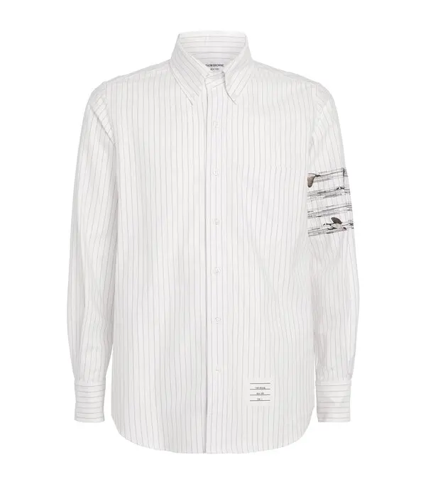 Thom Browne Cotton Embroidered Geese Shirt