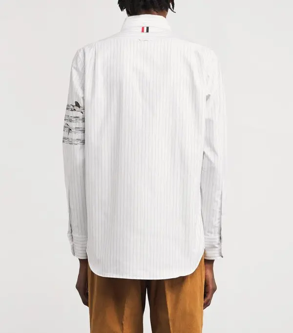 Thom Browne Cotton Embroidered Geese Shirt