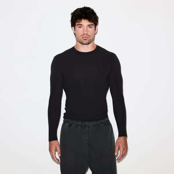 SKIMS Slim Long Sleeve T-shirt - Onyx