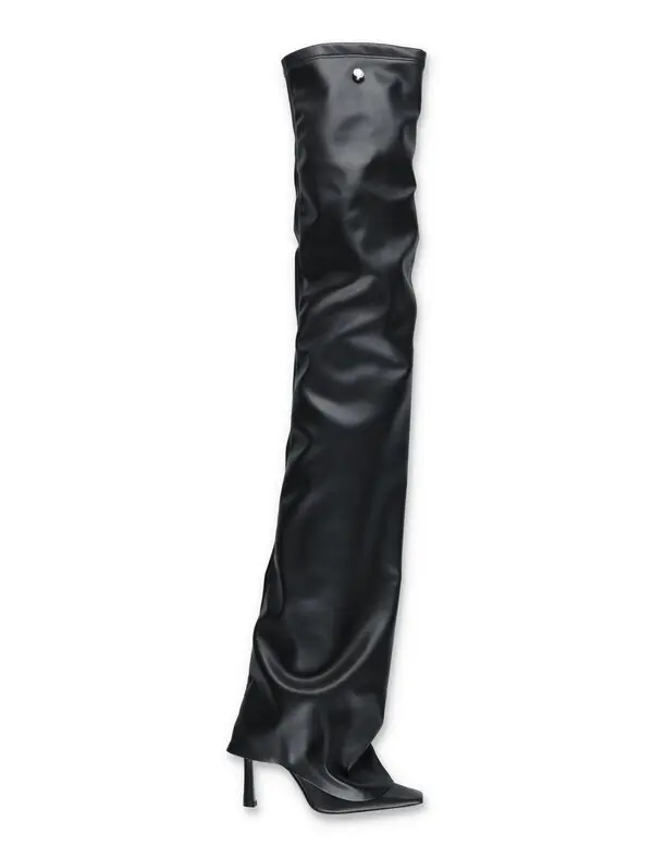 Attico Over-the-knee High Heel Boots - Black