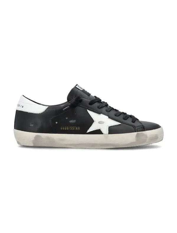 GOLDEN GOOSE Super-star Leather Sneakers - Black
