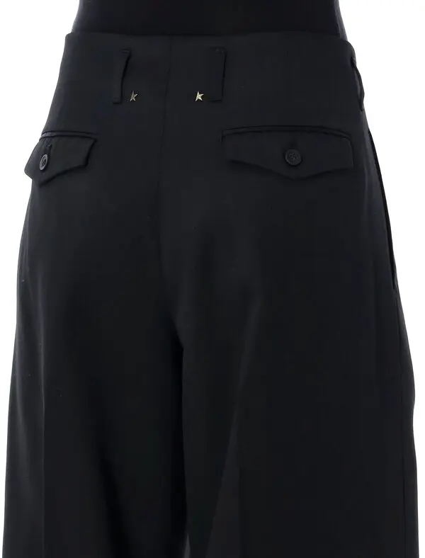 GOLDEN GOOSE Wool Flavia Wide Leg Trousers