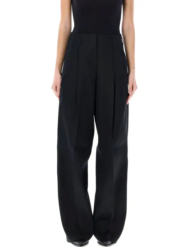 GOLDEN GOOSE Wool Flavia Wide Leg Trousers