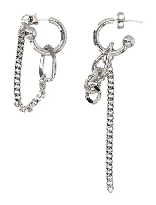 JUSTINE CLENQUET Tiko Hoop Earrings - Palladium