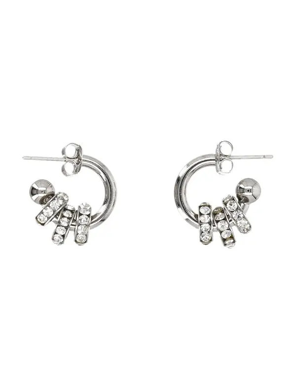 JUSTINE CLENQUET Daisy Hoop Earrings - Palladium