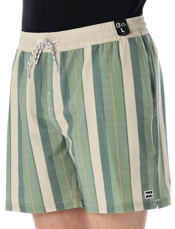 BILLABONG Striped Shorts - Moss