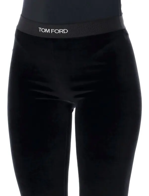 TOM FORD Stretch Velour Leggings - Black
