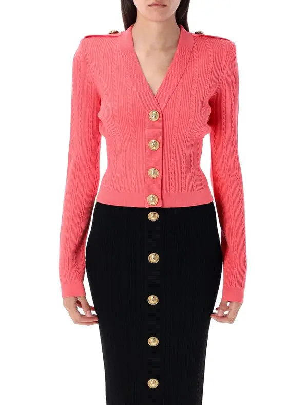 Balmain Knit Sweater - Rose Foncé