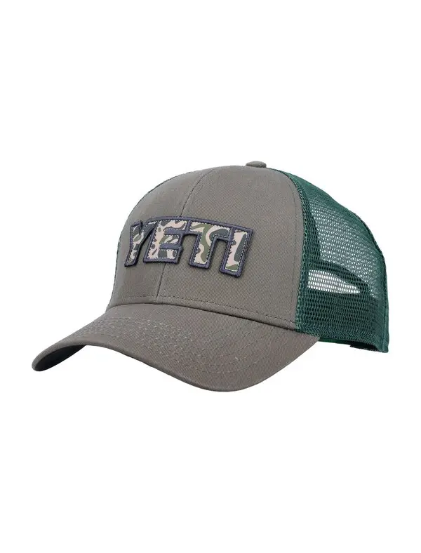 YETI Cotton Blend Logo Trucker Hat - Green