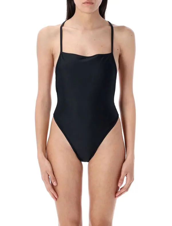 MARINE SERRE Sea One-piece Swimsuit - Black