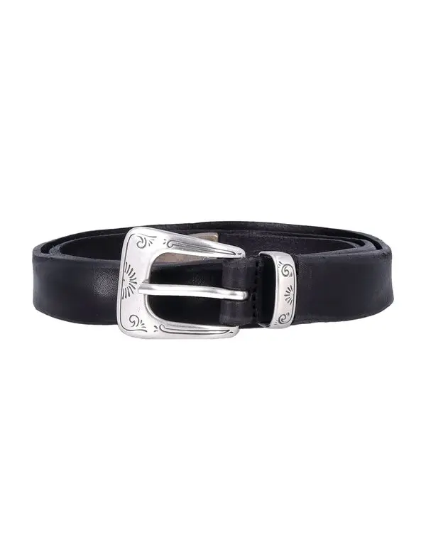 MANCINI 1979 William Leather Belt - Black