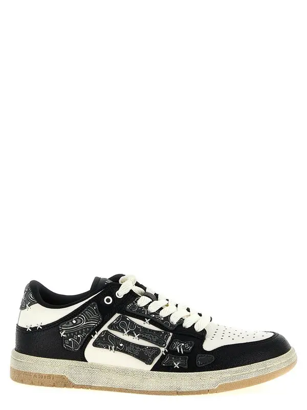 Amiri Bandana Skel Top Low Sneakers - Black