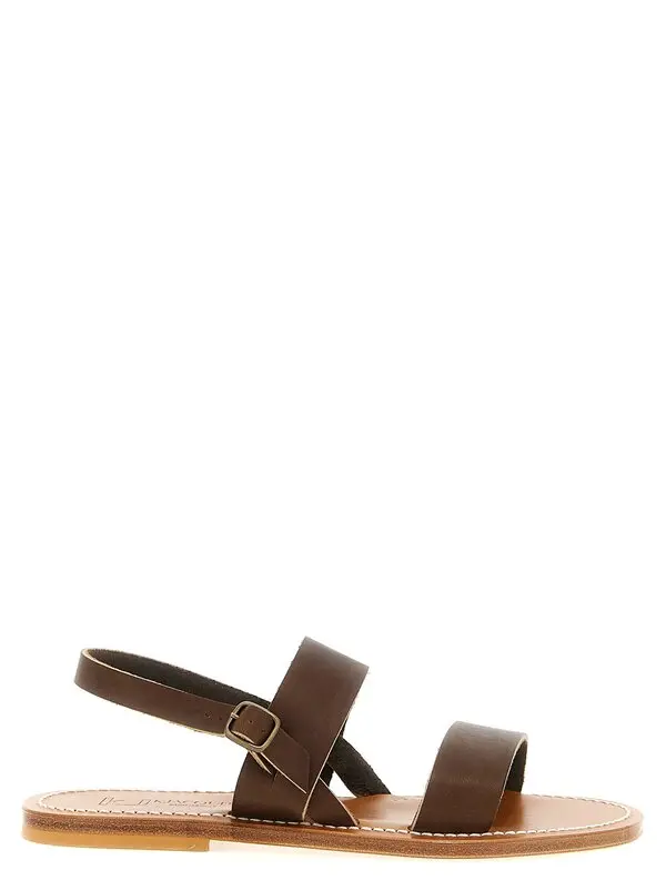 K.JACQUES Barigoule Leather Sandals - Brown