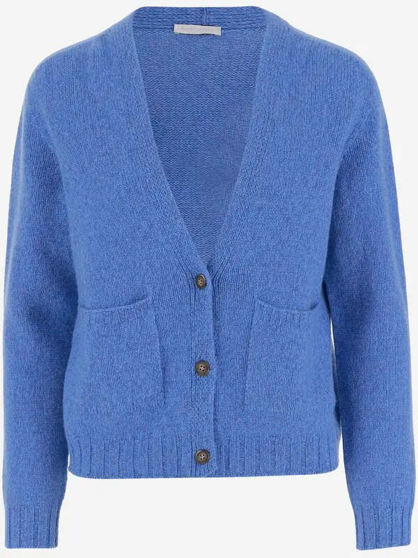 OLIVER LATTUGHI Cashmere Cardigan - Blue
