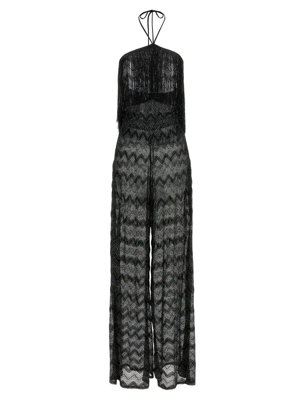 Missoni Zig Zag Lamé Jumpsuit - Black