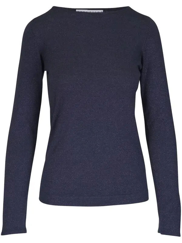 Brunello Cucinelli Cashmere Boat Neck Sweater - Blue