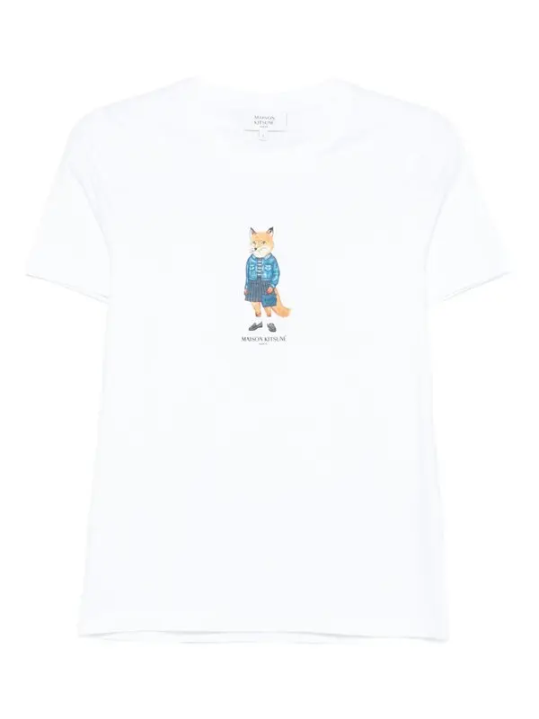 Maison Kitsuné Dressed Fox Cotton T-shirt - White