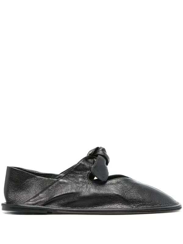 Hereu Llasada Leather Ballerinas - Black
