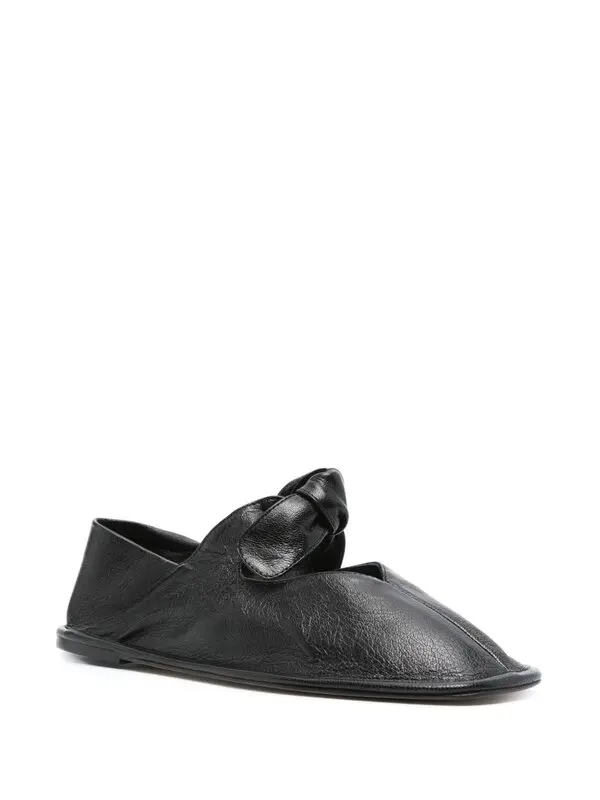 Hereu Llasada Leather Ballerinas - Black