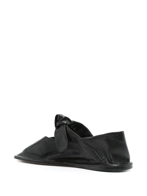 Hereu Llasada Leather Ballerinas - Black