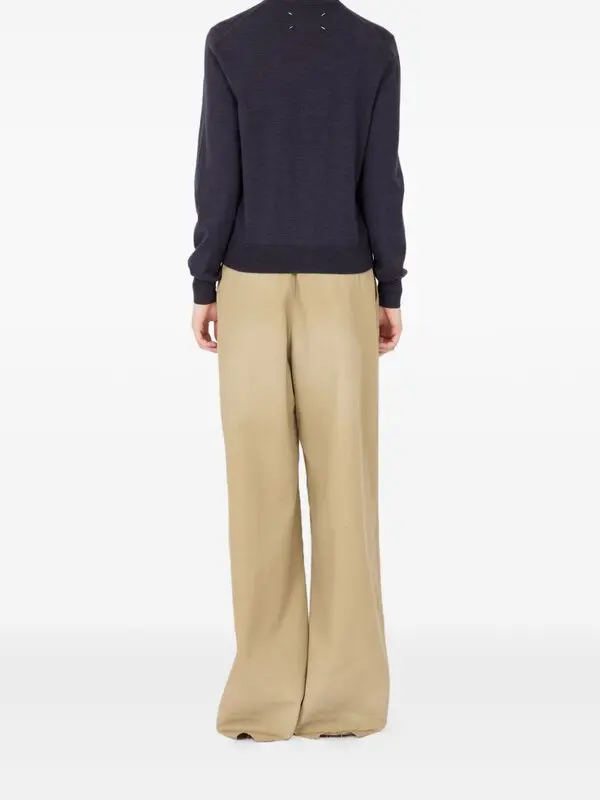 MAISON MARGIELA Wool V-neck Cardigan - Blue
