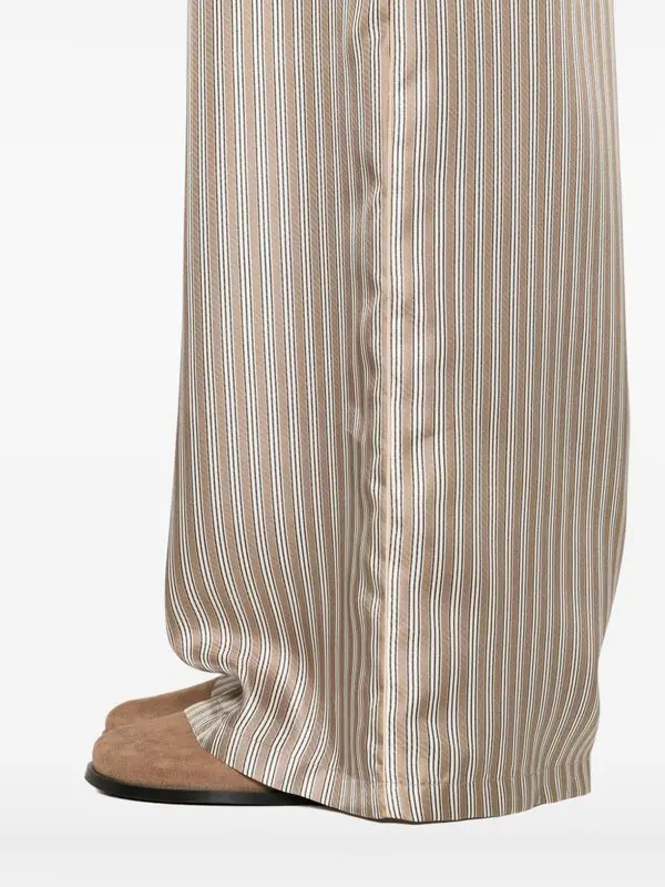 Max Mara Wide Leg Silk Blend Trousers