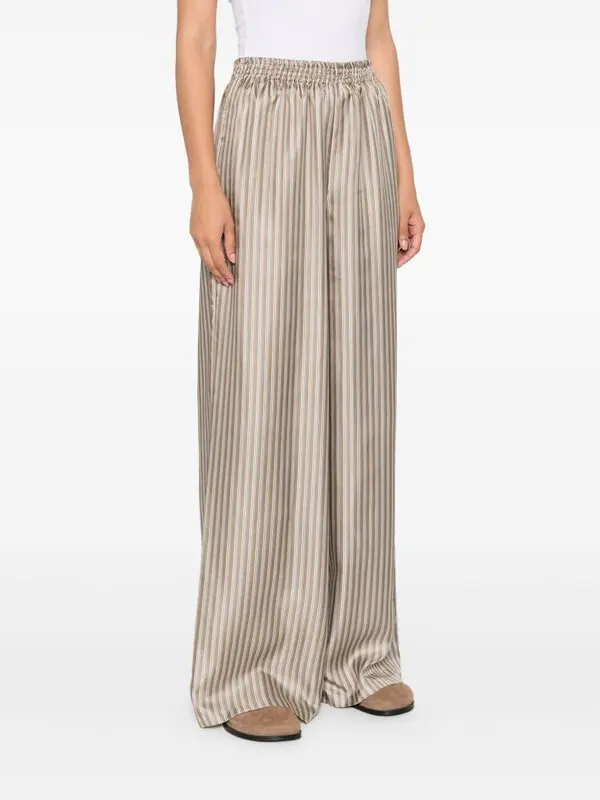 Max Mara Wide Leg Silk Blend Trousers