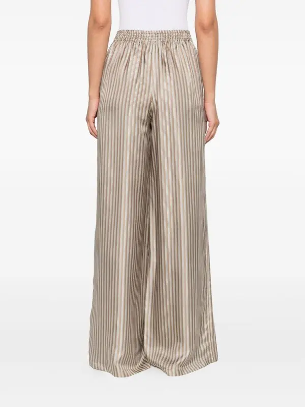 Max Mara Wide Leg Silk Blend Trousers