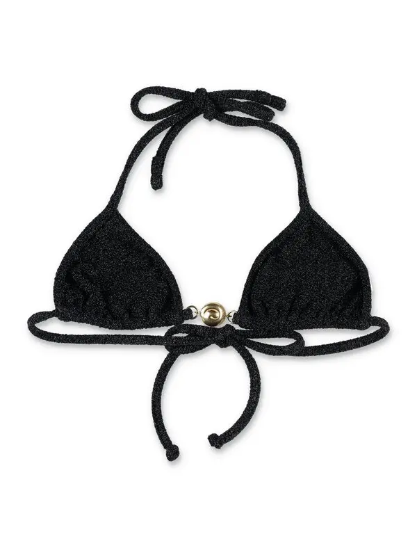 REINA OLGA Triangle Bikini Top - Black
