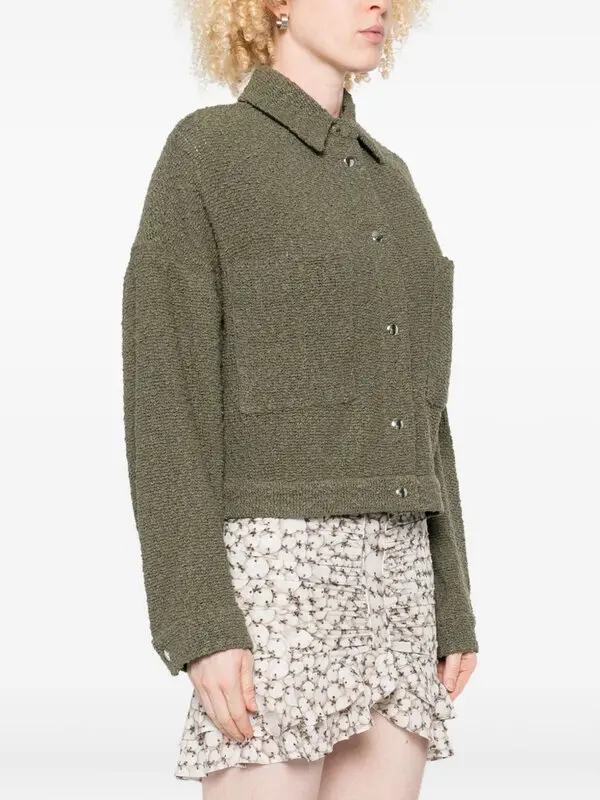 IRO PARIS Pabli Cotton Jacket - Green