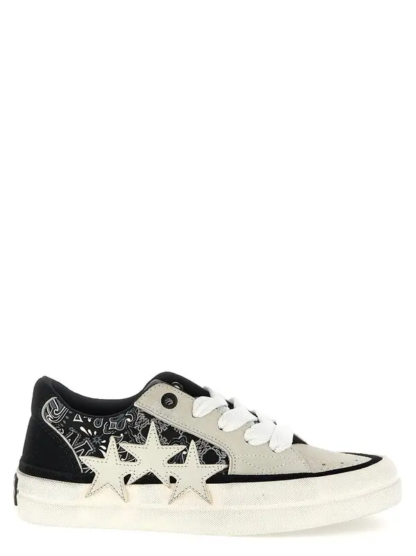 Amiri Bandana Sunset Skate Sneakers - White/black