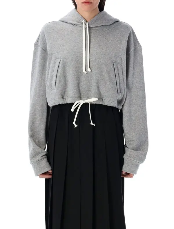 Comme Des Garçons Hooded Sweatshirt With Tie Detail