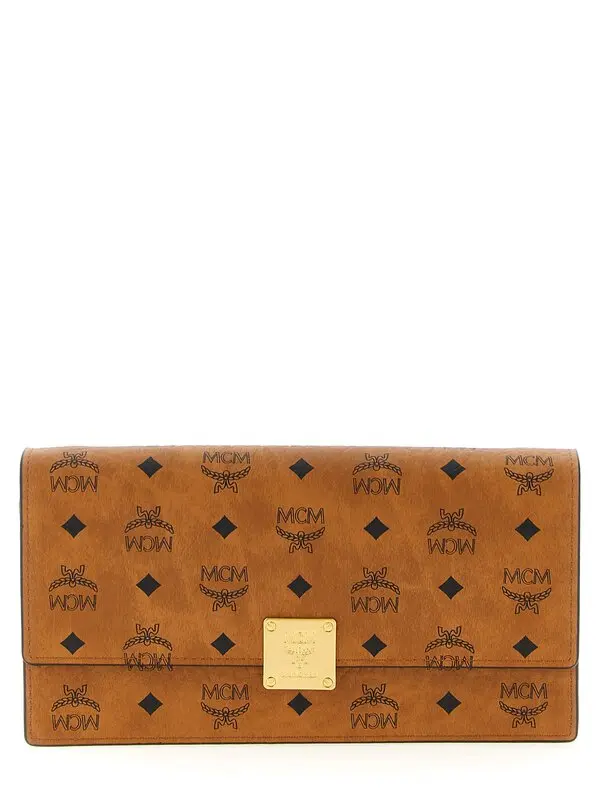 Mcm Aren' Wallet On Chain - Brown