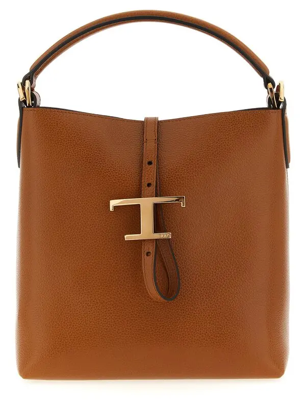 TOD'S T Timeless Mini Bucket Bag - Brown