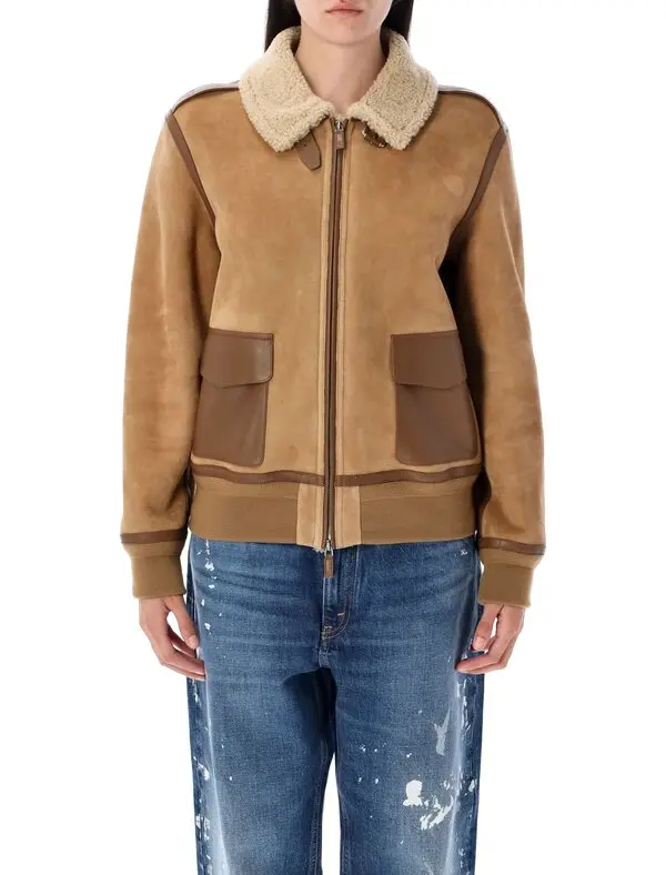 Ralph Lauren Morrison Shearling Jacket - Honey Cream