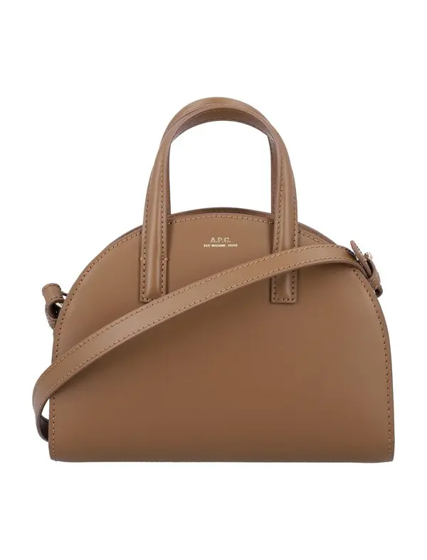 A.p.c. Leather Tote Demi Lune Small