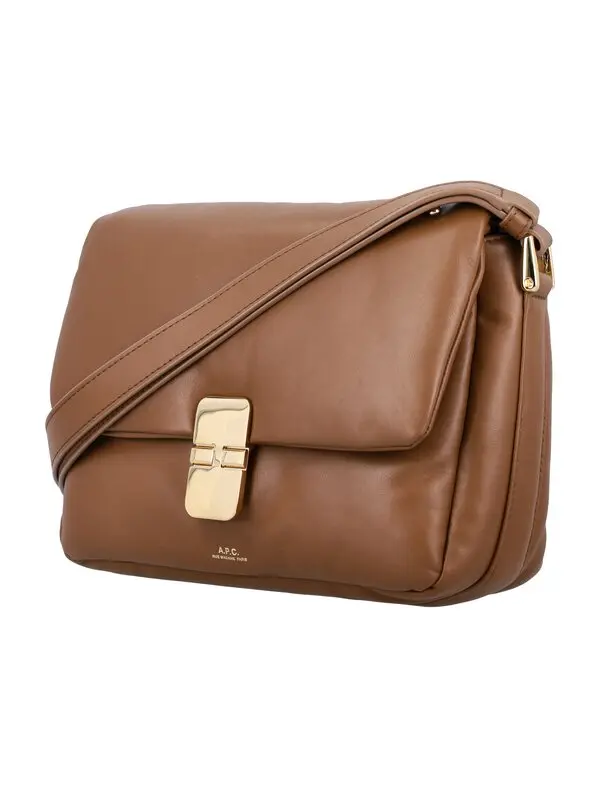 Grace Soft Leather Shoulder Bag Brown Editorialist