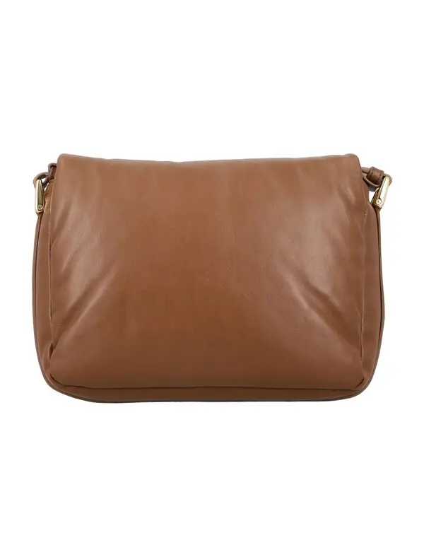Grace Soft Leather Shoulder Bag Brown Editorialist