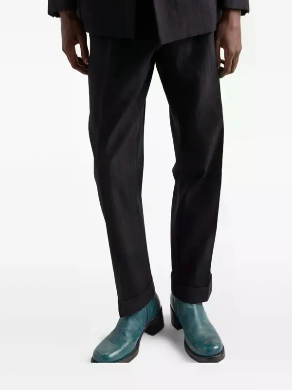 Prada Pinstripe Pleated Trousers