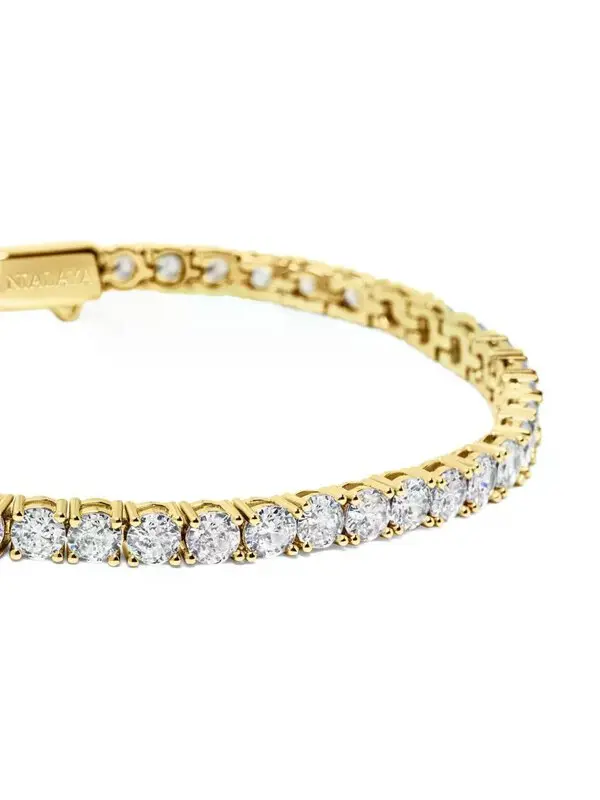 NIALAYA JEWELRY Tone Tennis Bracelet With Zirconia Embellishments - Gold