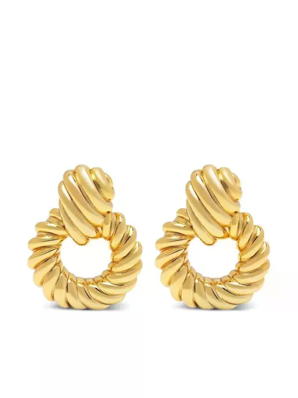 NIALAYA JEWELRY 18kt Yellow Twisted Rope Earrings - Gold