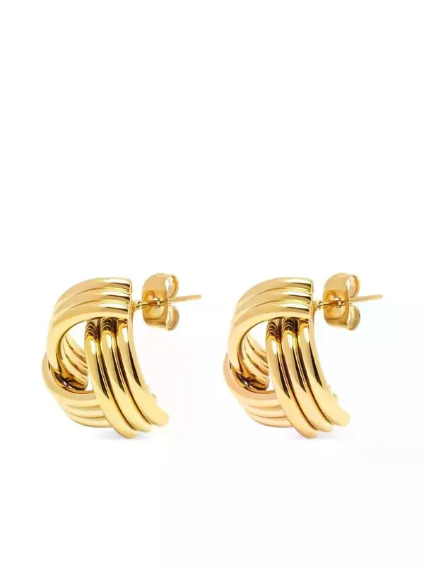NIALAYA JEWELRY Knot-embellished Stud Earrings - Gold