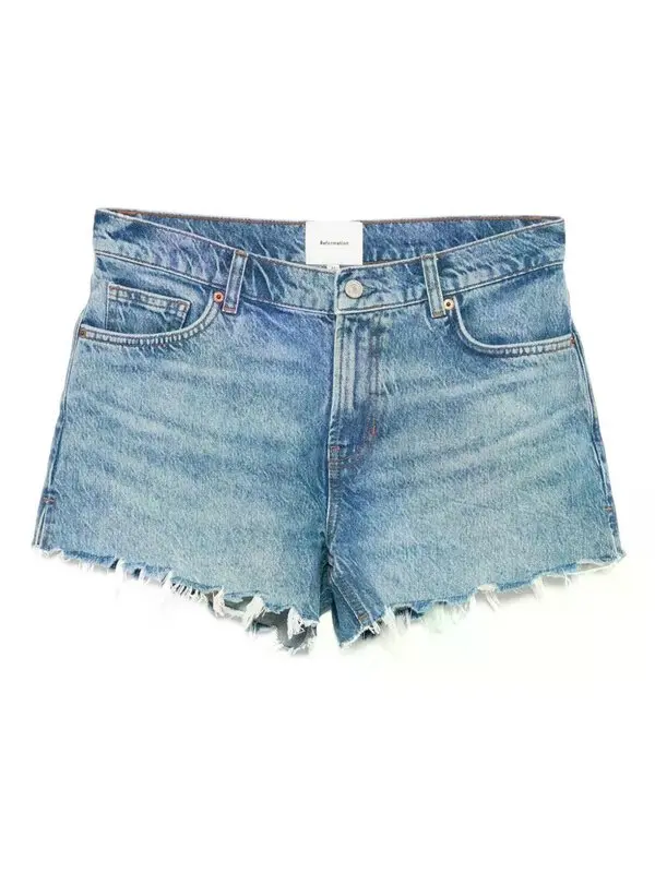 REFORMATION Sutton Denim Shorts - Blue