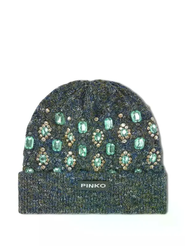 Pinko Jewel-embellished Beanie - Grey